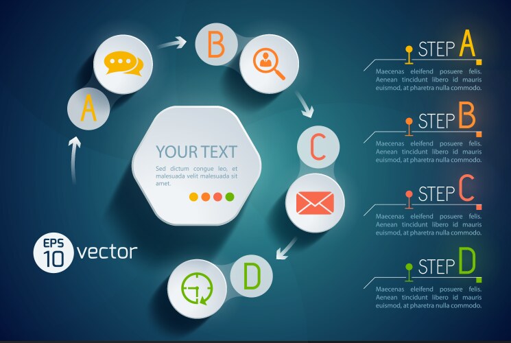Colorful isometric financial flowchart concept Vector Image