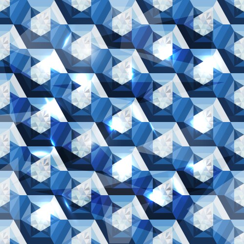 Seamless 3d white diamond background texture Vector Image