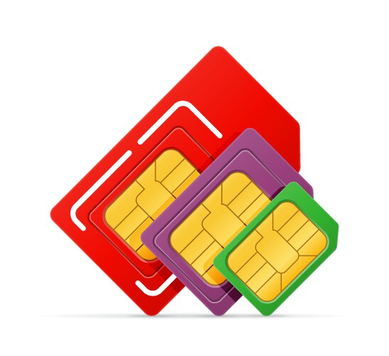 Sim card chip for use in digital communication Vector Image