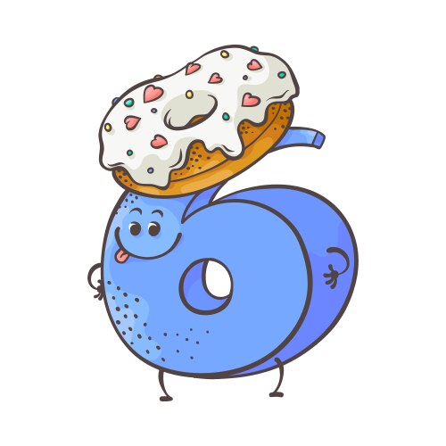 Number 6 Cartoon Vector Images (over 3,000)