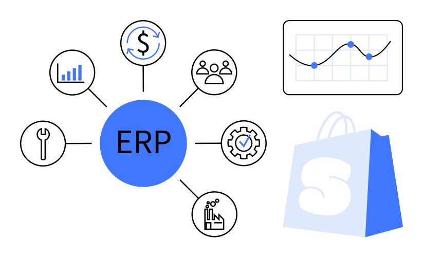 Comprehensive erp system integrating logistics Vector Image