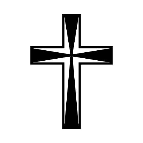 Simple cross icon christian symbol Royalty Free Vector Image
