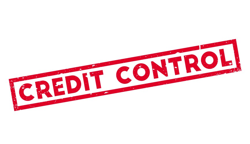 Credit control rubber stamp Royalty Free Vector Image