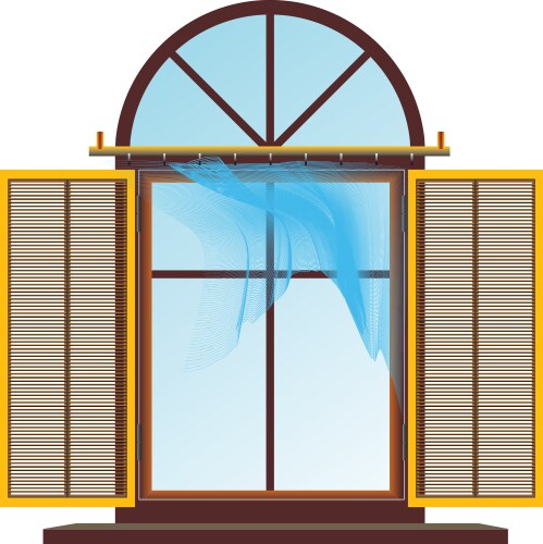 Windows in good and bad condition Royalty Free Vector Image