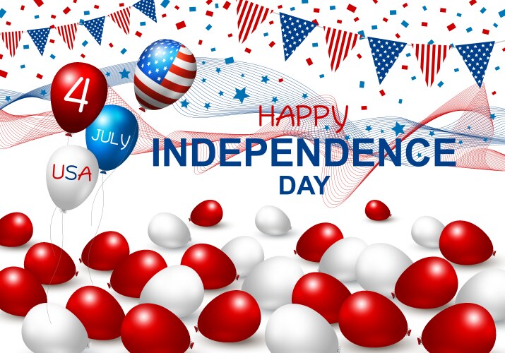 Shiny usa celebration independence day concept Vector Image