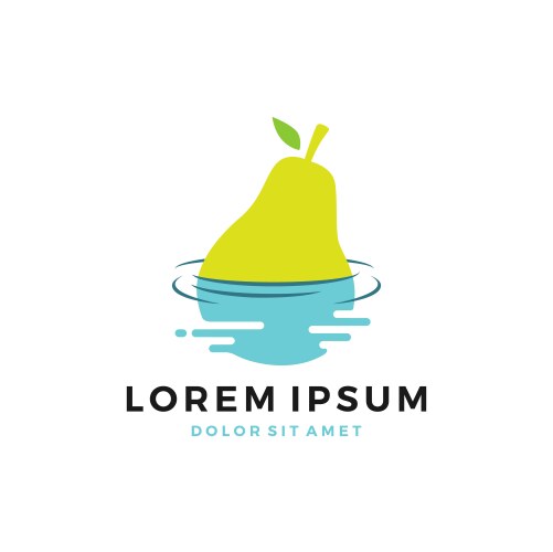 Pear fruit logo Royalty Free Vector Image - VectorStock