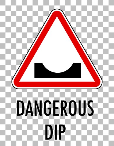 Red traffic sign on transparent background Vector Image