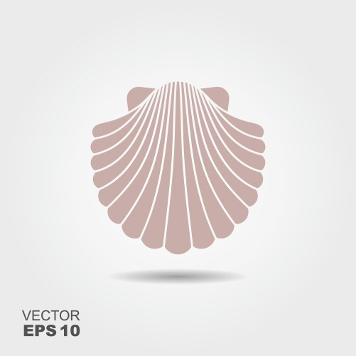 Beautiful shell isolated on white Royalty Free Vector Image