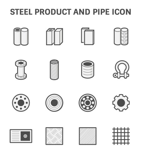 Steel icon Royalty Free Vector Image - VectorStock
