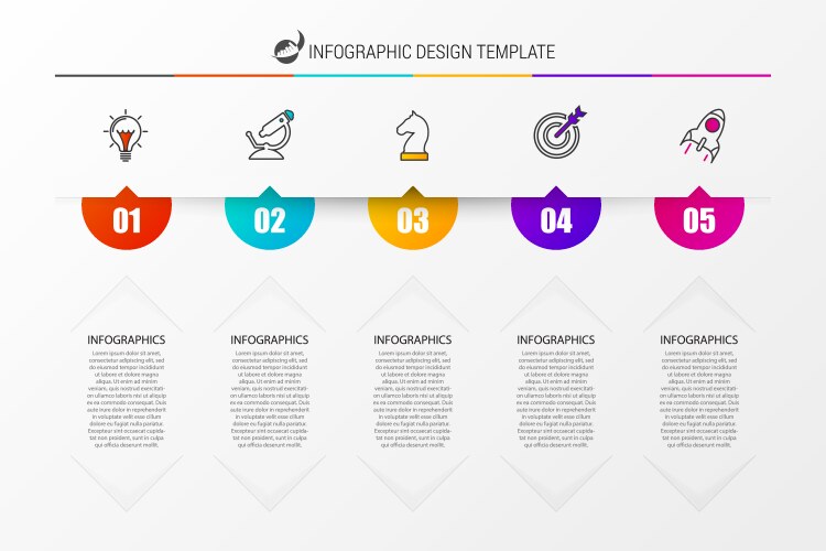 Flat style 6 steps timeline infographic template Vector Image