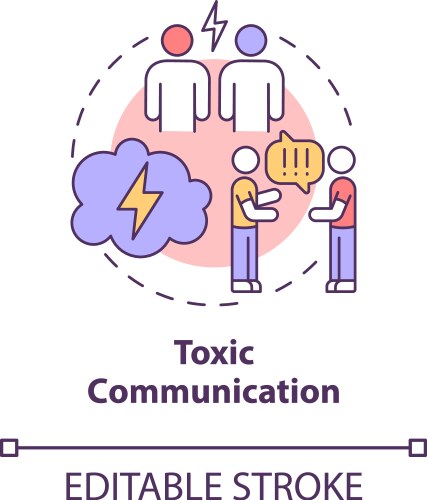 Toxic relationship word concepts banner Royalty Free Vector