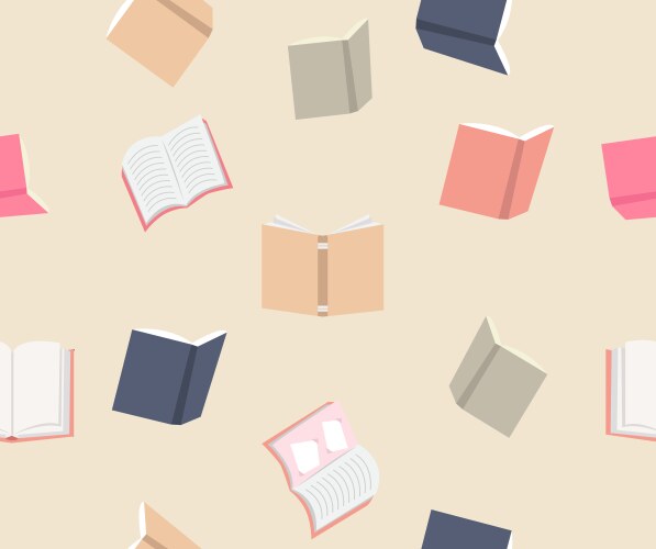 Seamless book background Royalty Free Vector Image