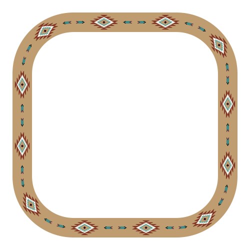 Ethnic frame rectangular border Royalty Free Vector Image