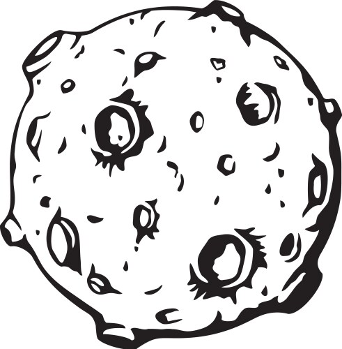 Lunar moon phases cycle all 28 shapes for each Vector Image