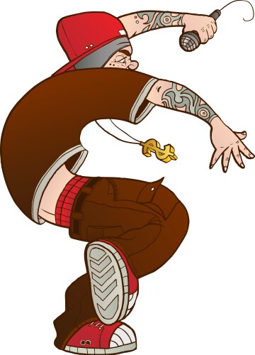 Two gangster rapper Royalty Free Vector Image - VectorStock