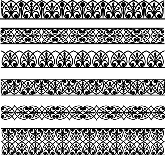 Set borders Royalty Free Vector Image - VectorStock