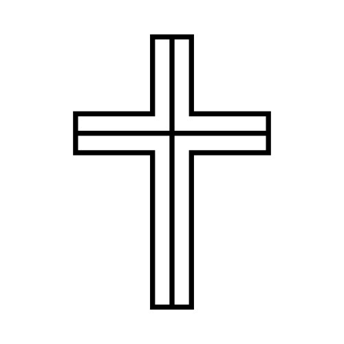 Simple cross icon christian symbol Royalty Free Vector Image