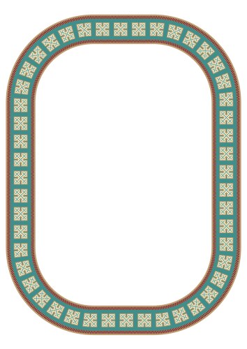 Ethnic frame rectangular border with native Vector Image