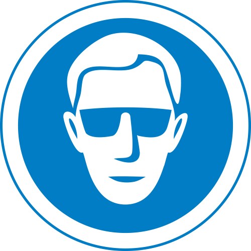 Mandatory sign safety and caution symbols Vector Image