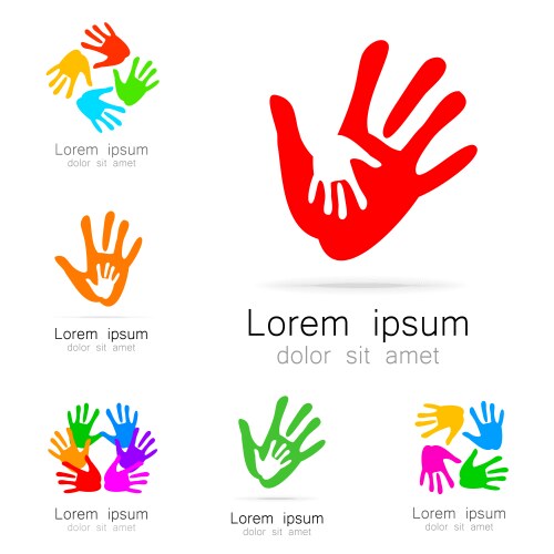 3d logo set Royalty Free Vector Image - VectorStock