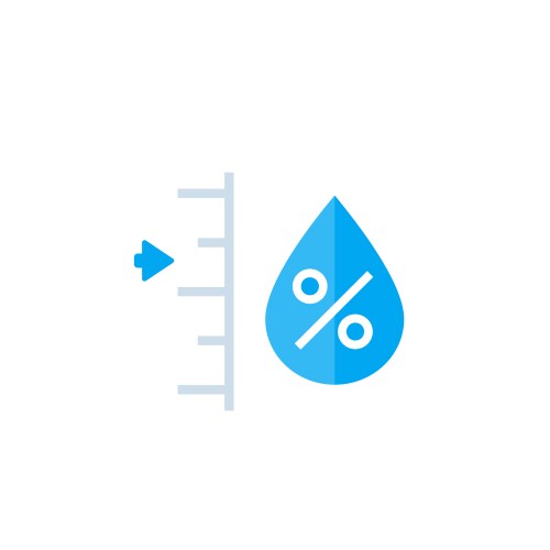 Humidity level water temperature indicator Vector Image
