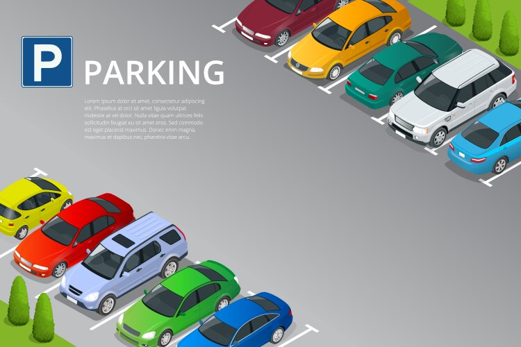 Car parking poster Royalty Free Vector Image - VectorStock