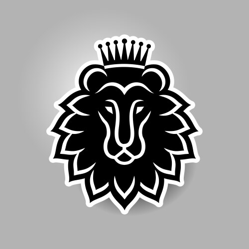 Lion king symbol logo emblem Royalty Free Vector Image