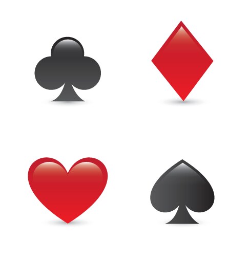 Playing cards symbols Royalty Free Vector Image