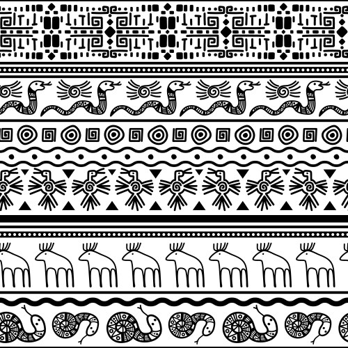 Aztec mexican seamless pattern Royalty Free Vector Image