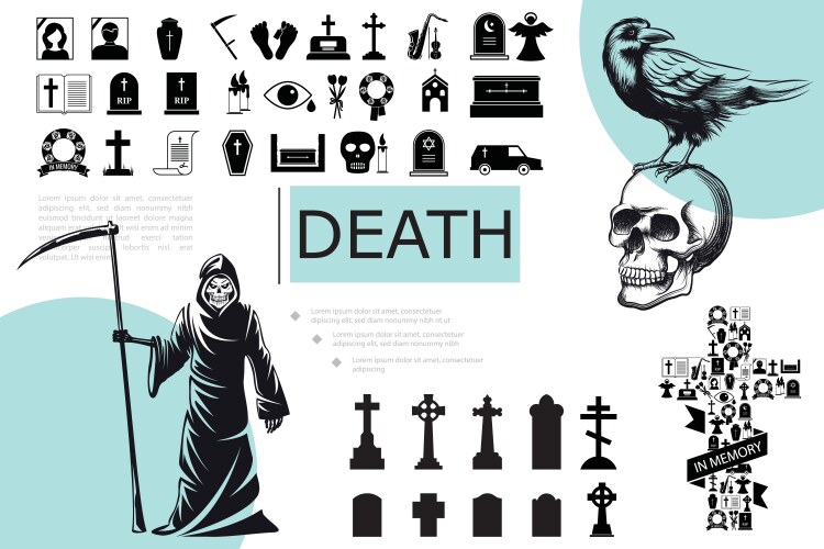 Dandy death Royalty Free Vector Image - VectorStock