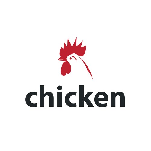Simple chicken logo design with minimalist – Royalty-Free Vector ...