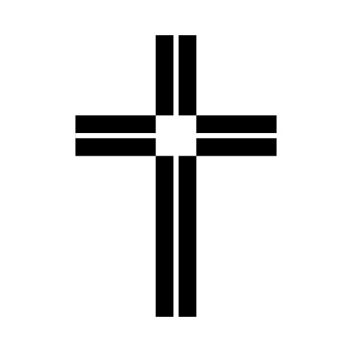 Simple cross icon christian symbol Royalty Free Vector Image