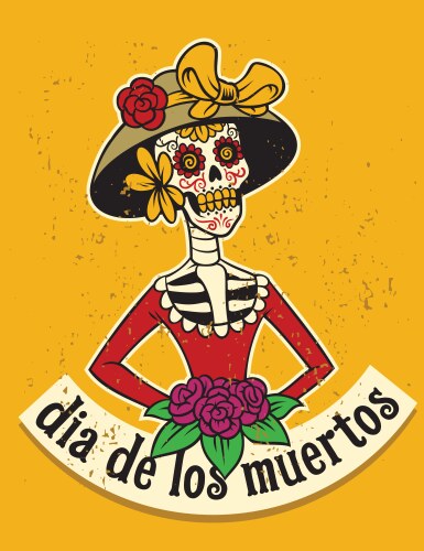Dia de los Muertos Skull Art – Royalty-Free Vector | VectorStock