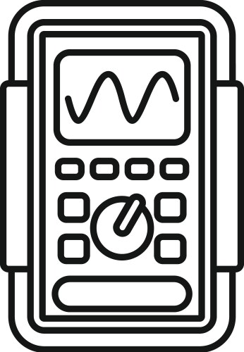 Digital oscilloscope showing sinus signal Vector Image