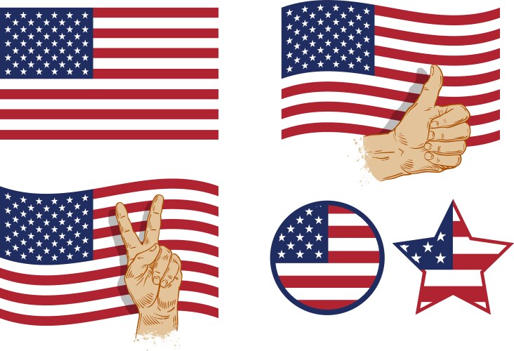 Usa thumbs up Royalty Free Vector Image - VectorStock