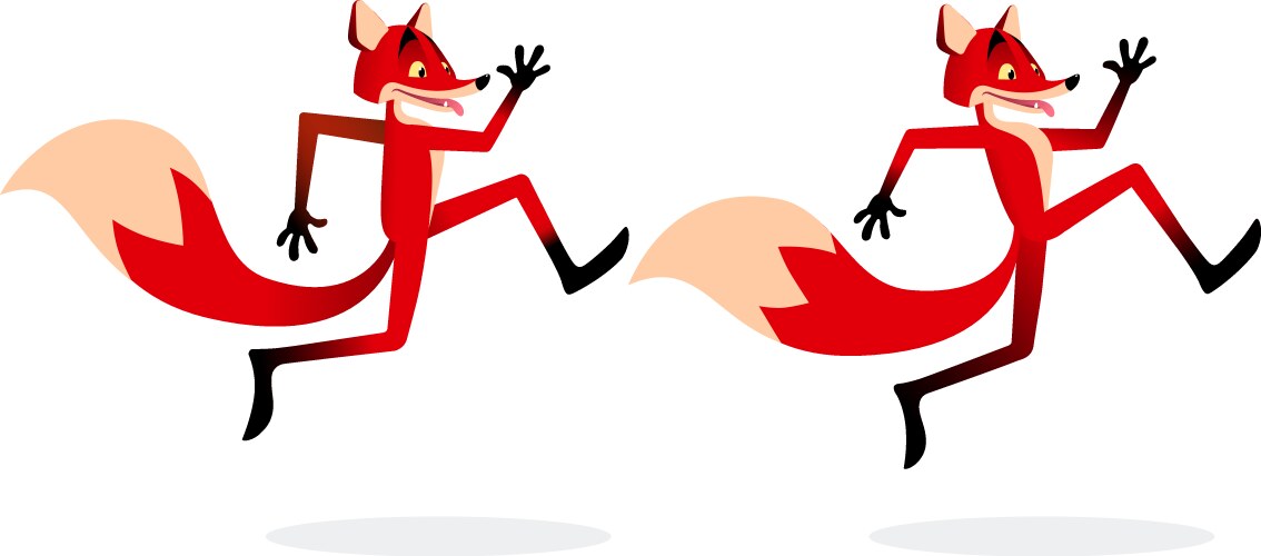 Running fox icon 03 Royalty Free Vector Image - VectorStock