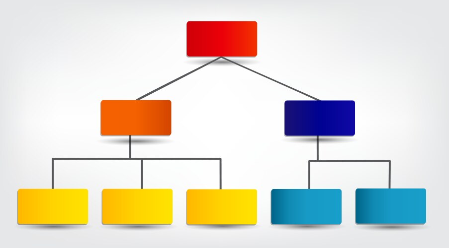 Hierarchy icon organization chart sign Royalty Free Vector