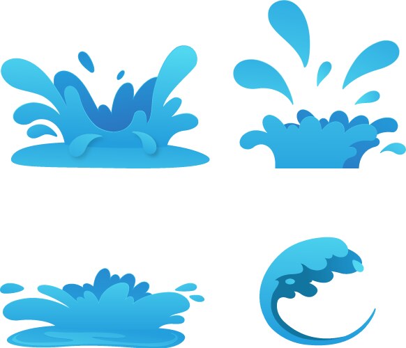Water splash symbol design Royalty Free Vector Image