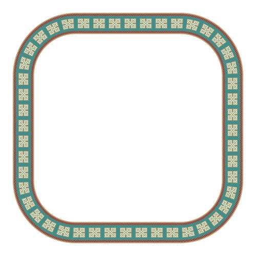 Ethnic frame rectangular border Royalty Free Vector Image
