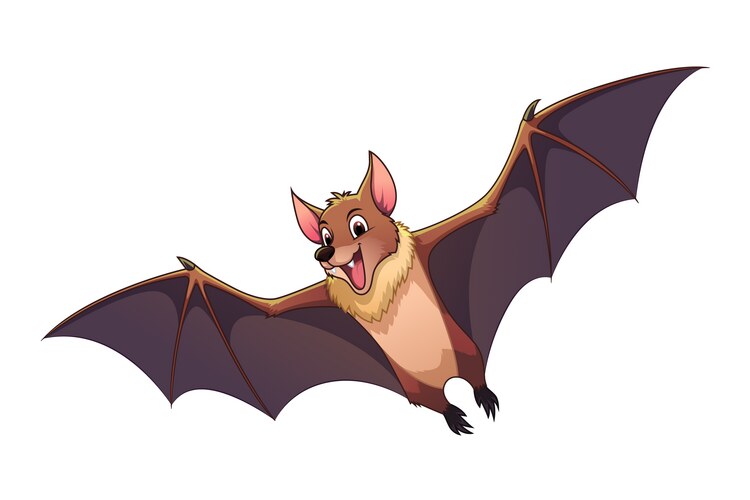 Little fruit bat cartoon animal Royalty Free Vector Image