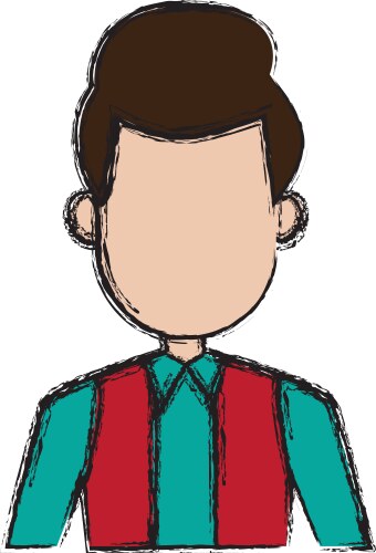 Cartoon head man profile avatar Royalty Free Vector Image