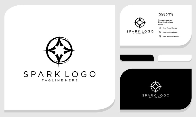Spark logo design concept Royalty Free Vector Image