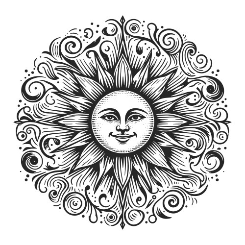 Sun Tattoo Vector Images (over 15,000)