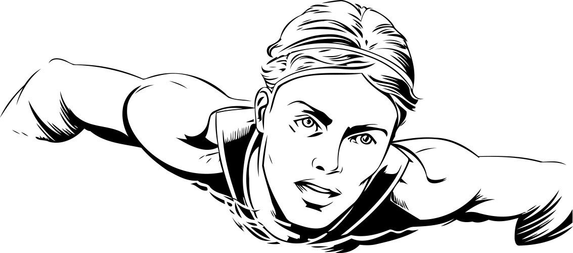 Bodybuilder with a rose in his hand on white Vector Image