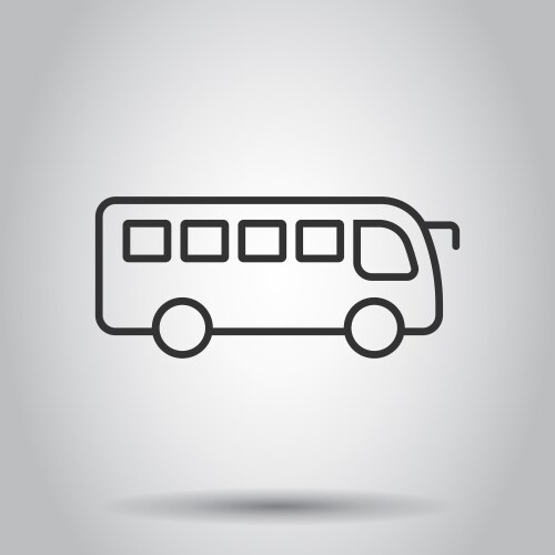 Bus outline Royalty Free Vector Image - VectorStock