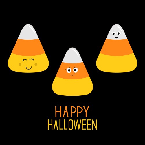 Candy Corn Faces Halloween Happy Vector Images (over 490)