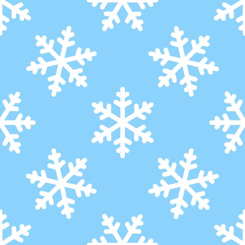 Snow flake line seamless pattern winter background
