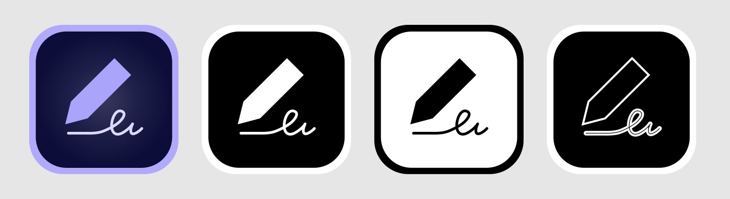 Adobe all software product icon pack set Vector Image