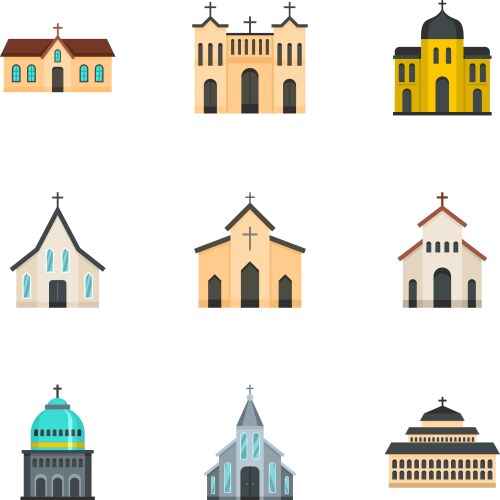 Orthodox churches icons religion buildings Vector Image
