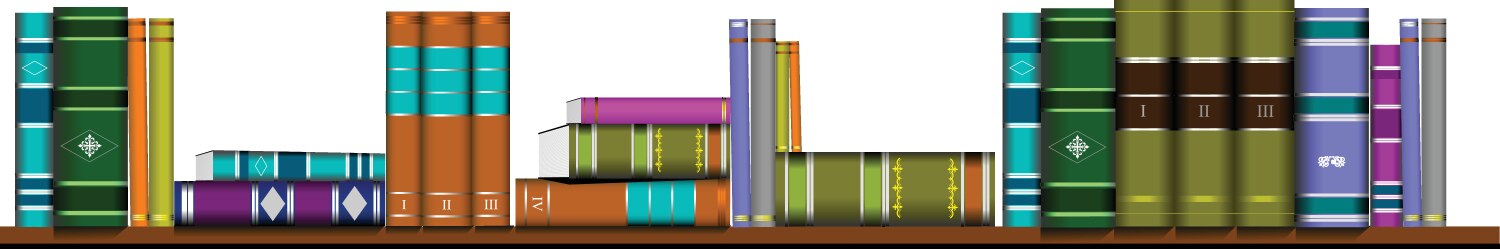 Bookshelve with books background library Vector Image